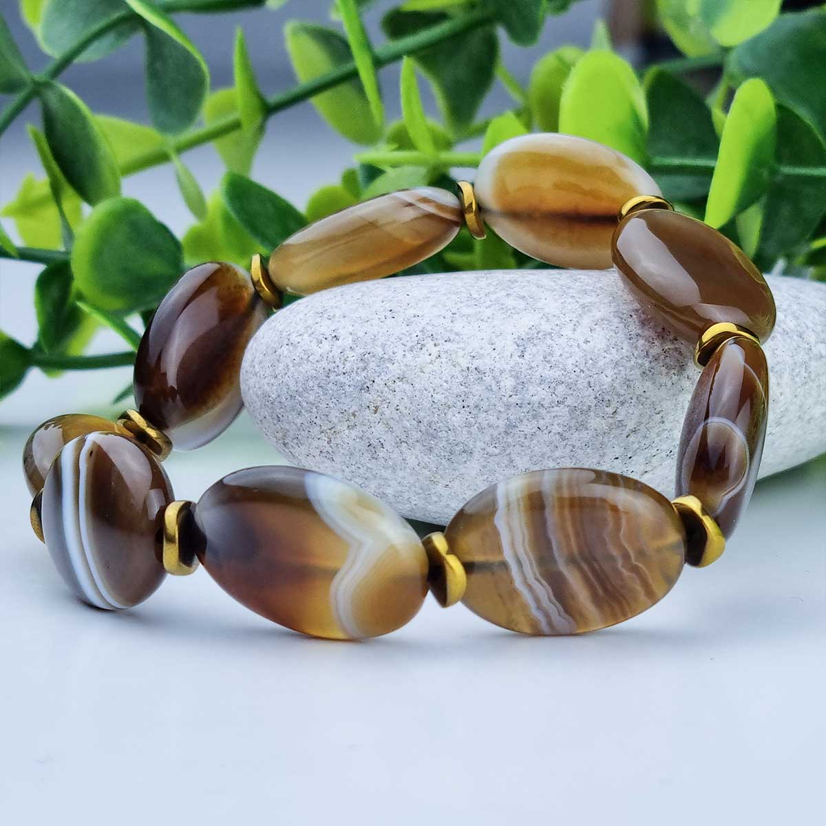 Madagaskaro agato apyrankė - Pagaminta rankomis!